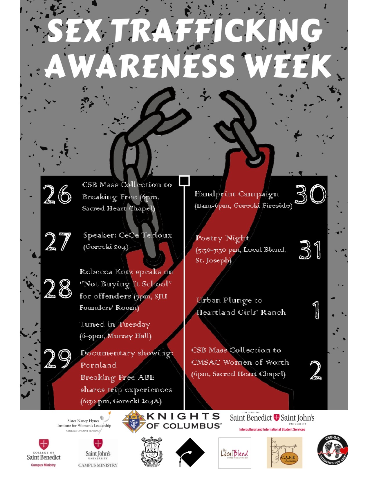 It’s Sex Trafficking Awareness Week at St. John’s/St. Ben’s University ...