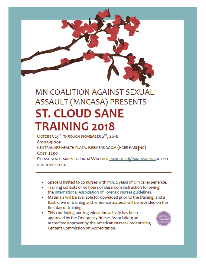 Sexual Assault Nurse Examiner (SANE) Training Coming to St. Cloud ...